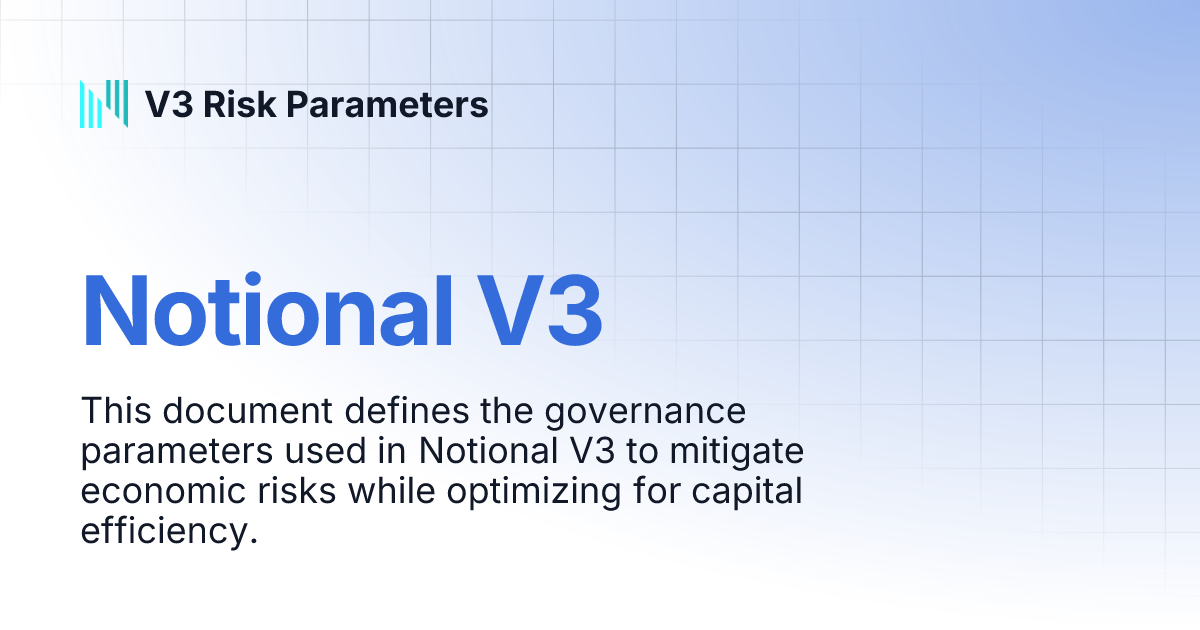 Notional V3 | V3 Risk Parameters